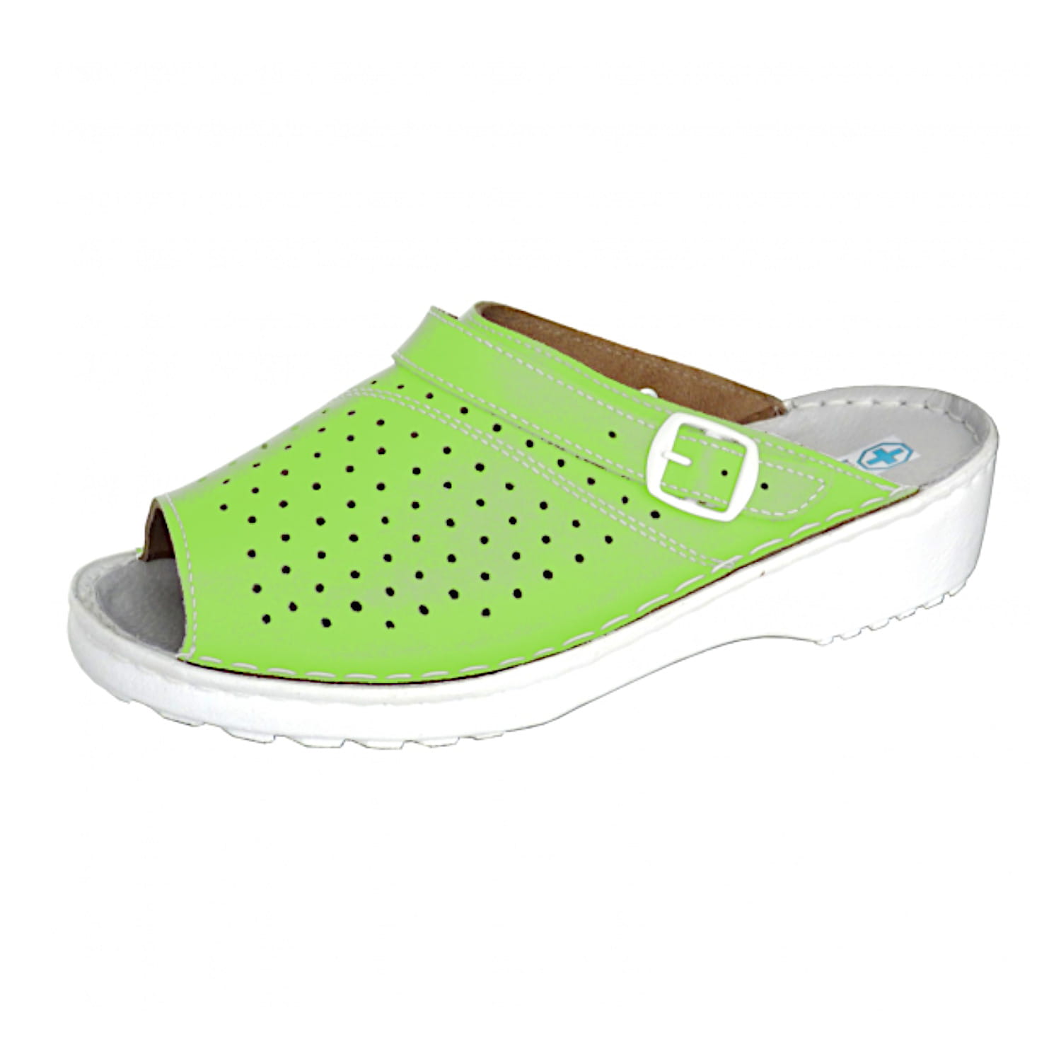 Papuci medicali, M&C, Piele naturala, Verde, 40 - eMAG.ro