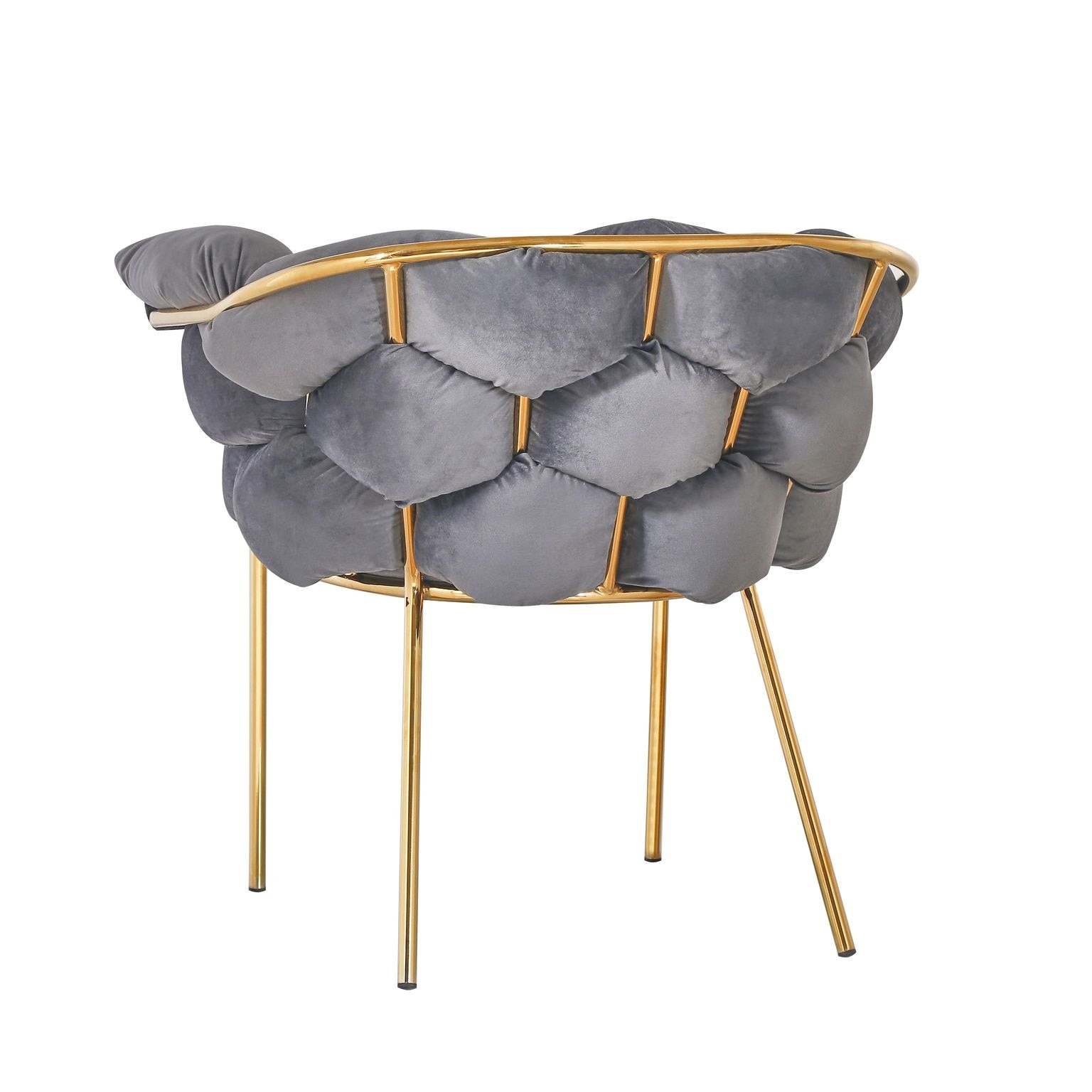 Set 2 scaune tapitate cu stofa si picioare metalice, Balloon ...