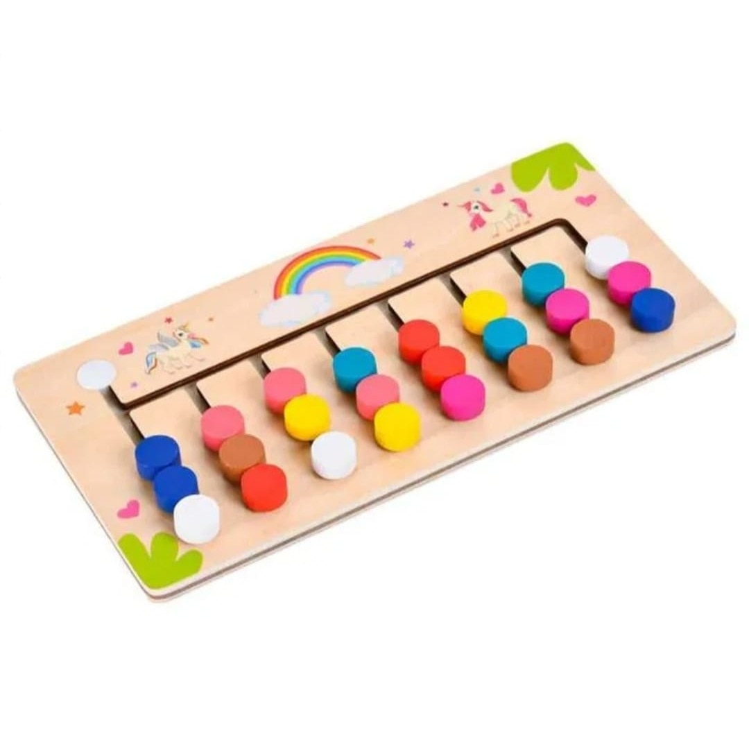 Joc de Logica, Opt in linie - Labirint, asociere Culori, Montessori ...