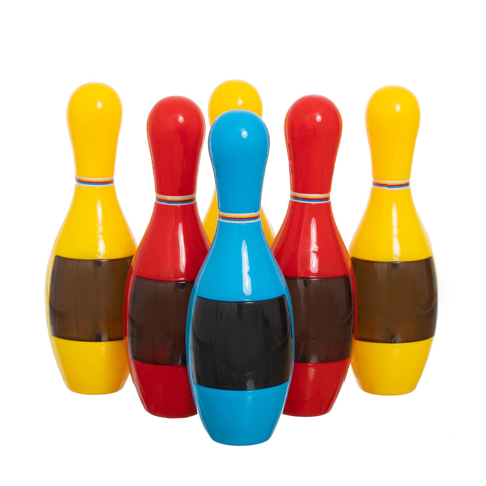 Set Bowling football game cu 6 popice si 1 disc minge +3 ani - eMAG.ro