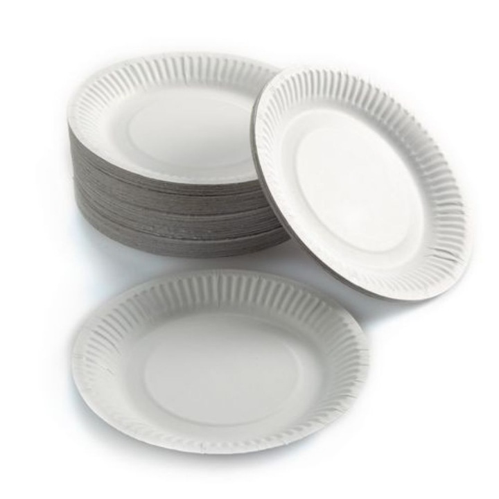 Farfurii din Carton Misavan de Unica Folosinta Standard Rotunda, 50 Buc ...