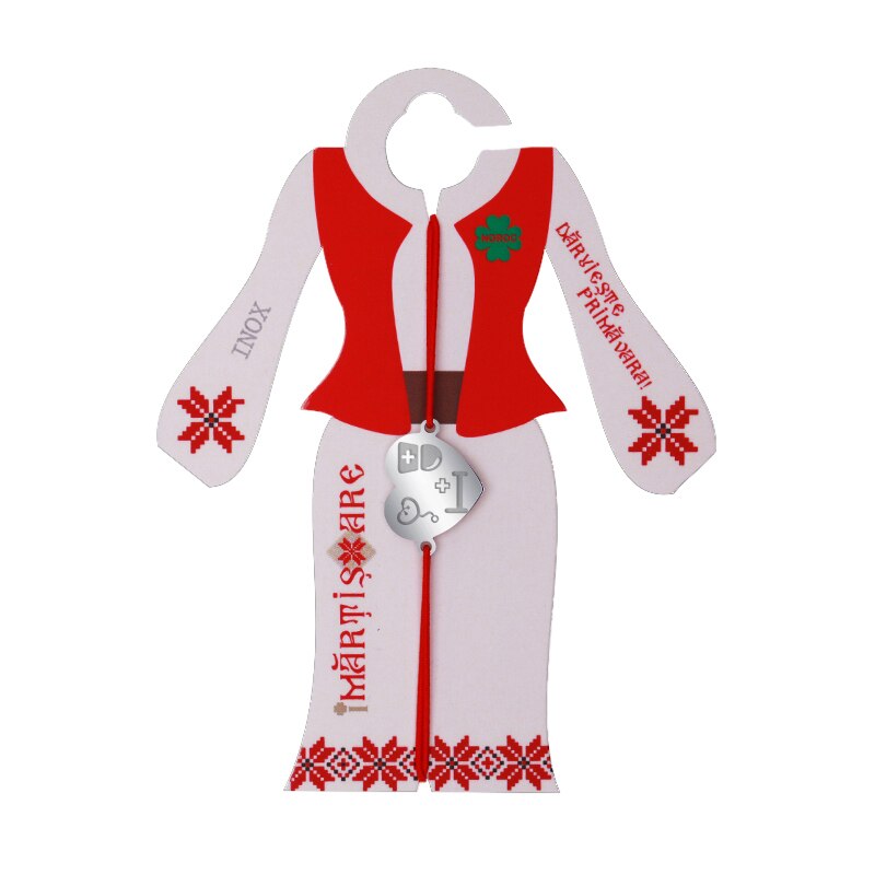 Martisor Bratara Inox Inima Argintie Simboluri Medicale - eMAG.ro