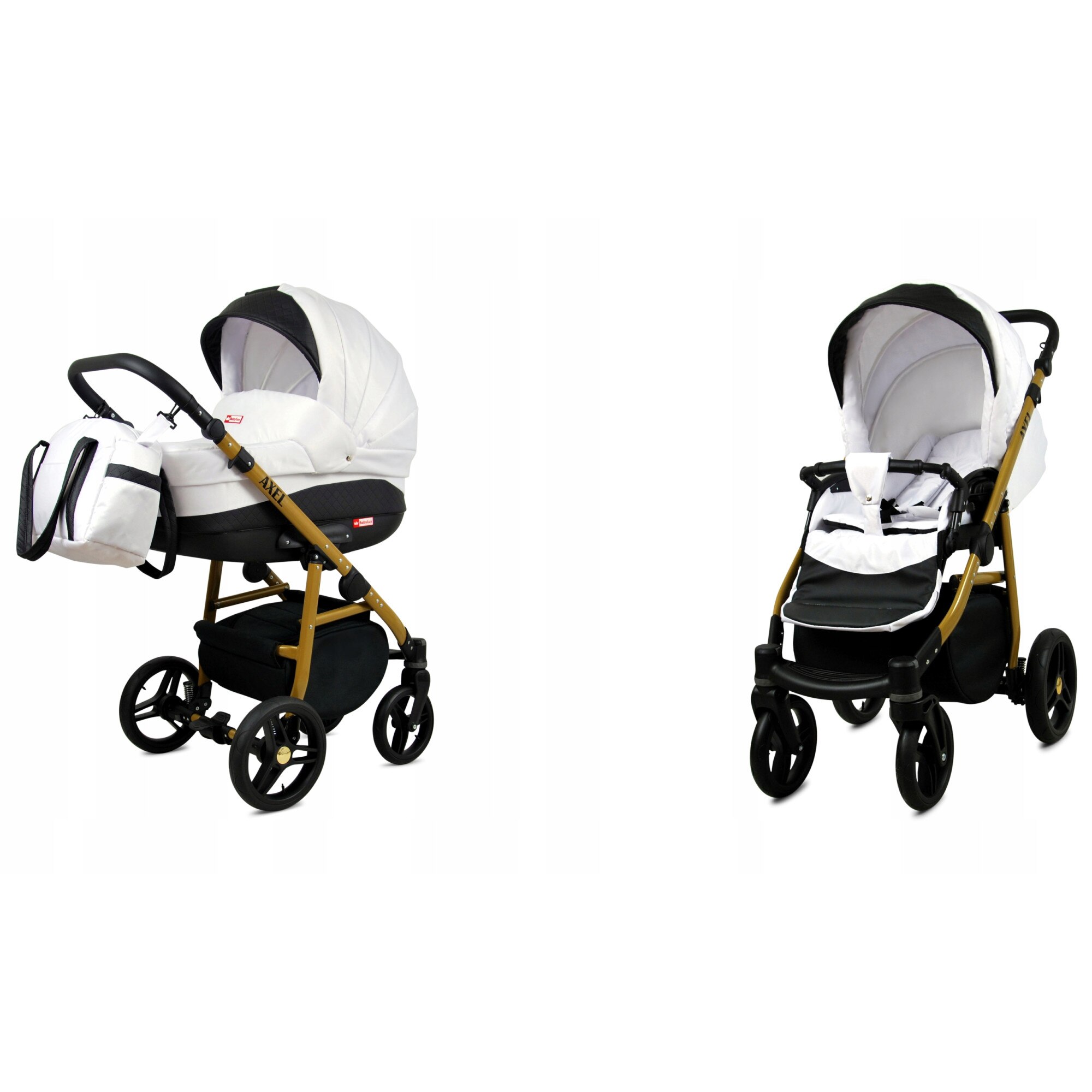 Carucior pentru copii, BabyLux, 2 in 1, Reversibil, Aluminiu/Bumbac ...