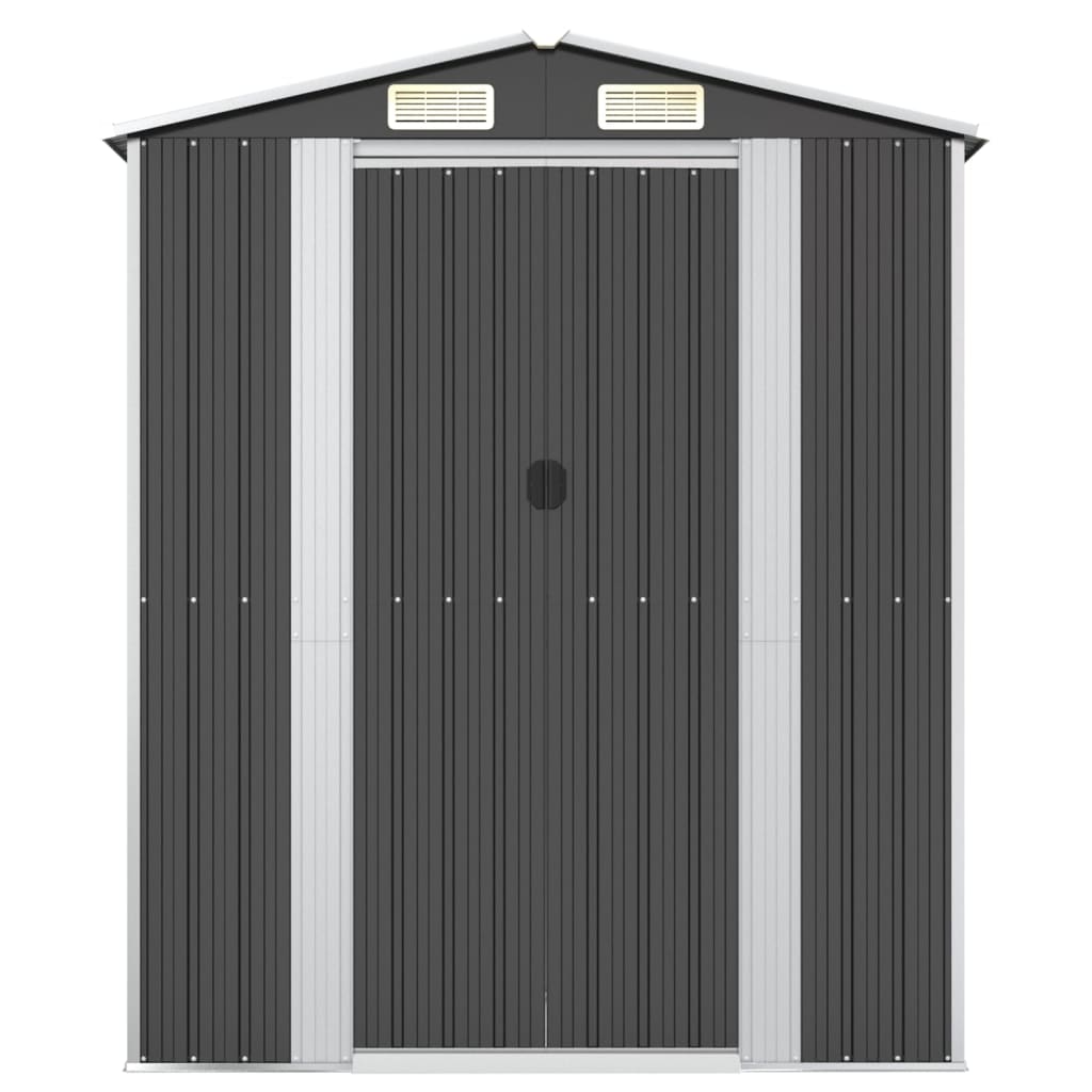 Sopron de gradina vidaXL, antracit, 192x108x223 cm, otel galvanizat ...