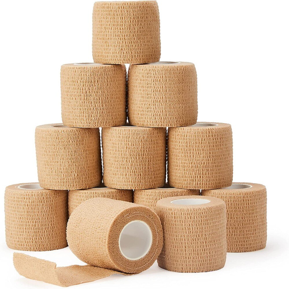 Set 12 role bandaj autoadeziv, ComResi, 5cmX4.5m, Bej - eMAG.ro