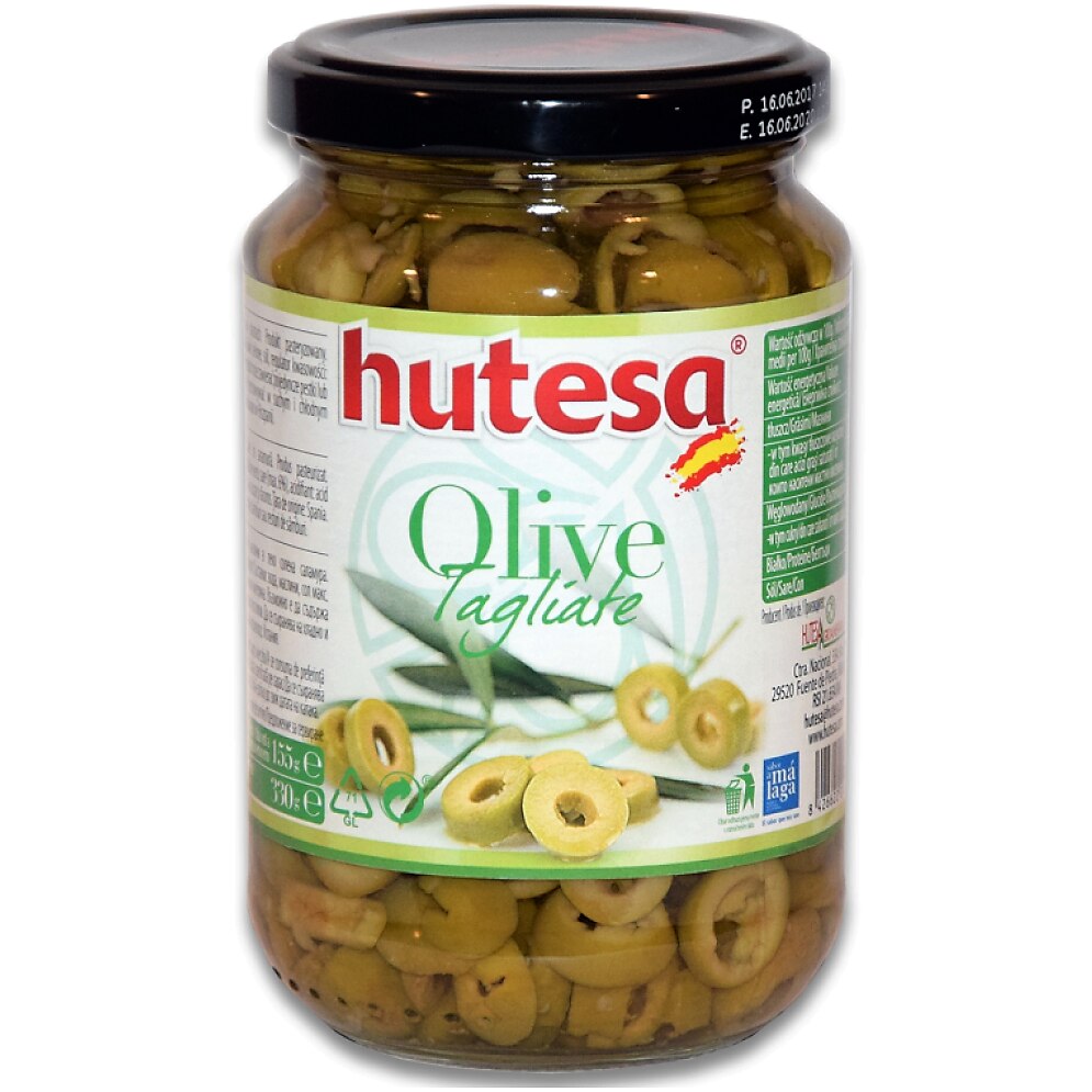 Masline verzi feliate in saramura, 350g, Hutesa - eMAG.ro