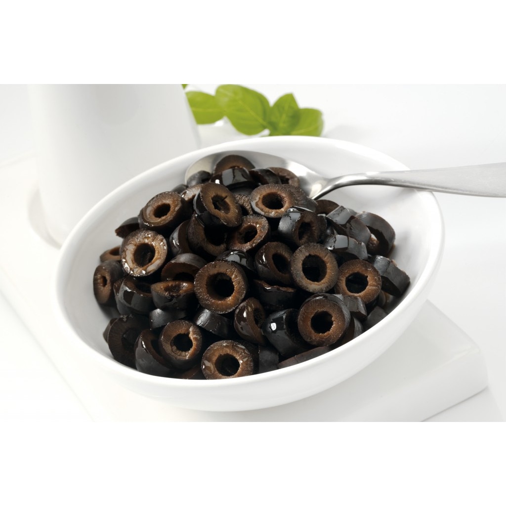 Masline negre felii rotunde in saramura, 350g, Hutesa - eMAG.ro