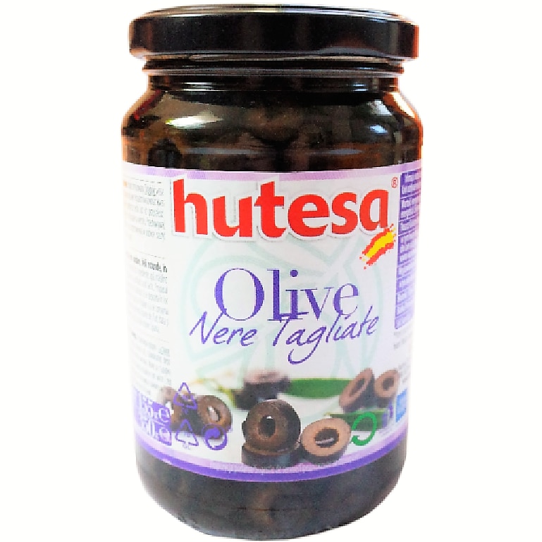 Masline negre felii rotunde in saramura, 350g, Hutesa - eMAG.ro