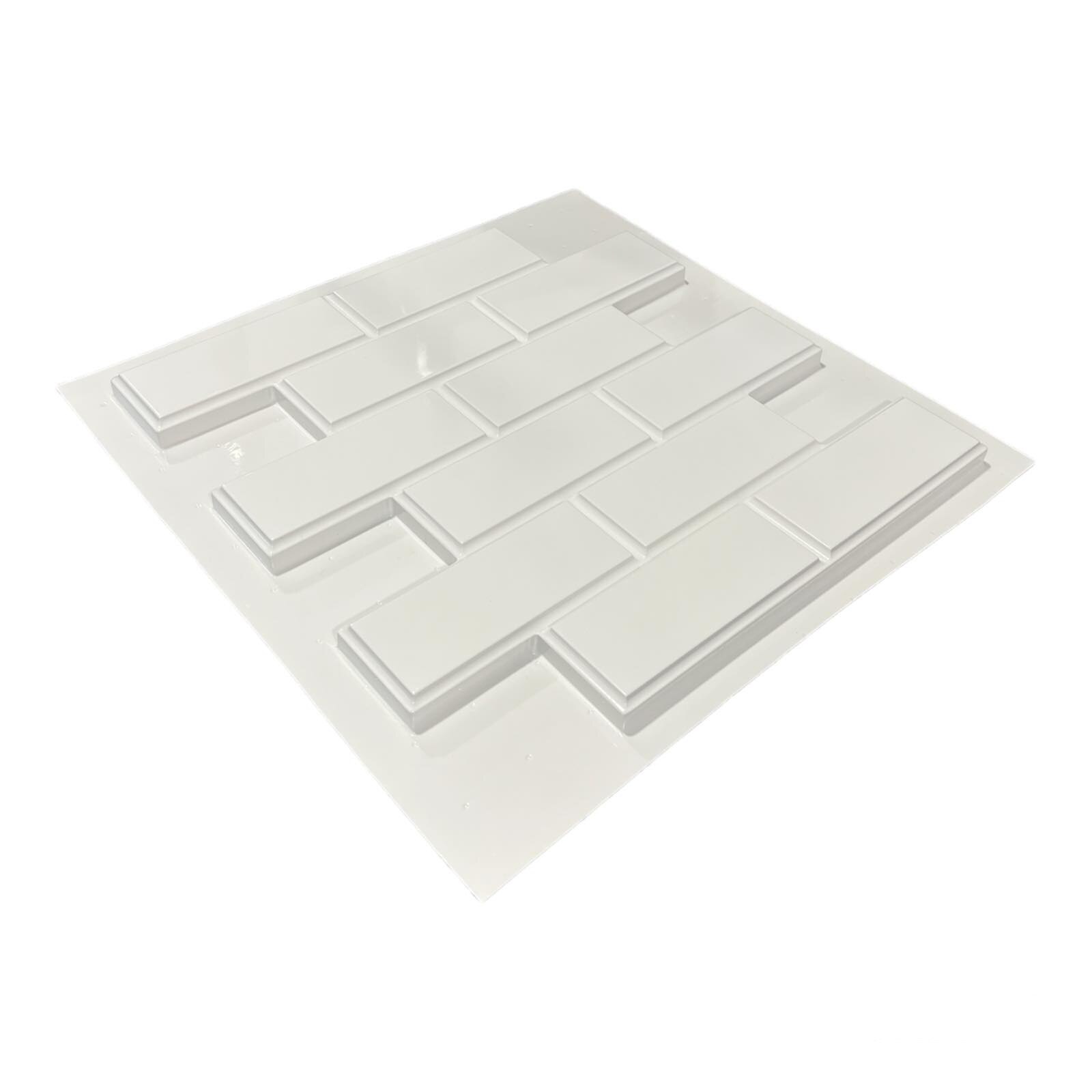 Matrita panou decorativ 3D, model PD-50, plastic, alb, 50x50 cm - eMAG.ro