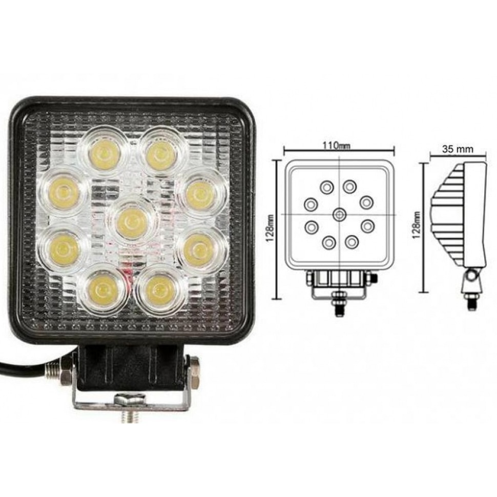 Комплект 2 офроуд прожектора, Led, 27W - eMAG.bg