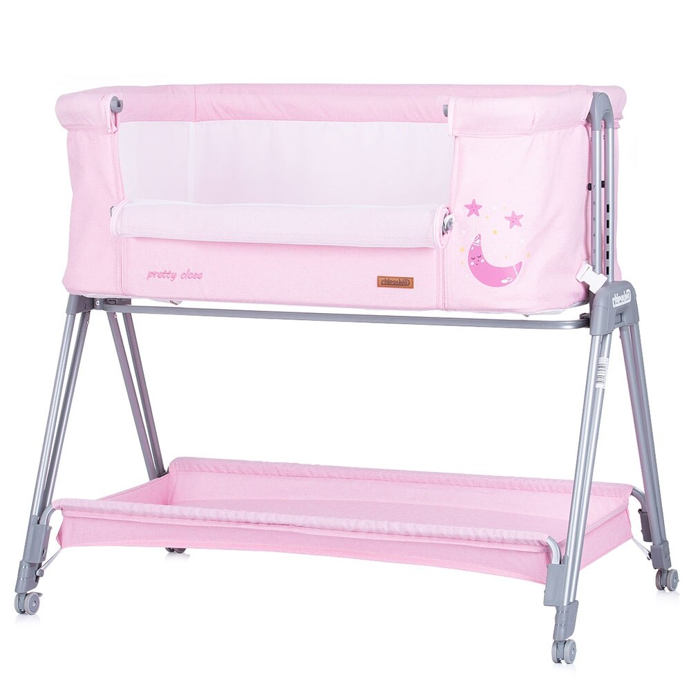 Patut Co-Sleeper Chipolino Pretty Close 89x56x82 cm blush - eMAG.ro