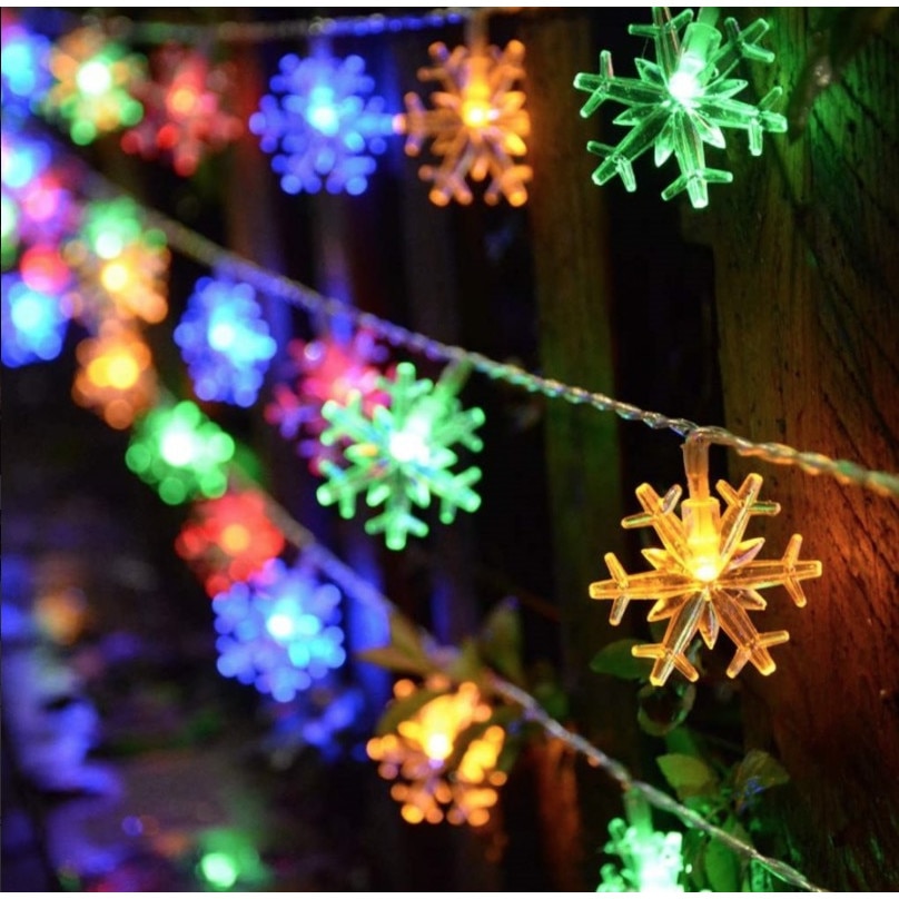 Instalatie 40 fulgi de nea colorati led dublu (2 culori ) - eMAG.ro