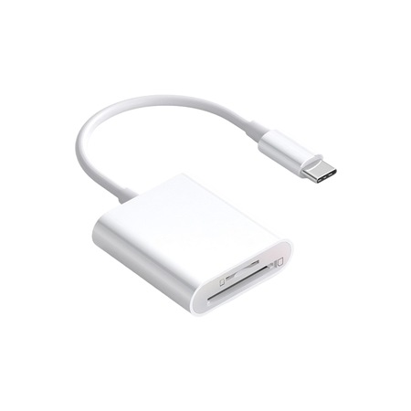 Cititor de carduri, GOGOU, USB-C/SD/TF/CF, Alb - eMAG.ro