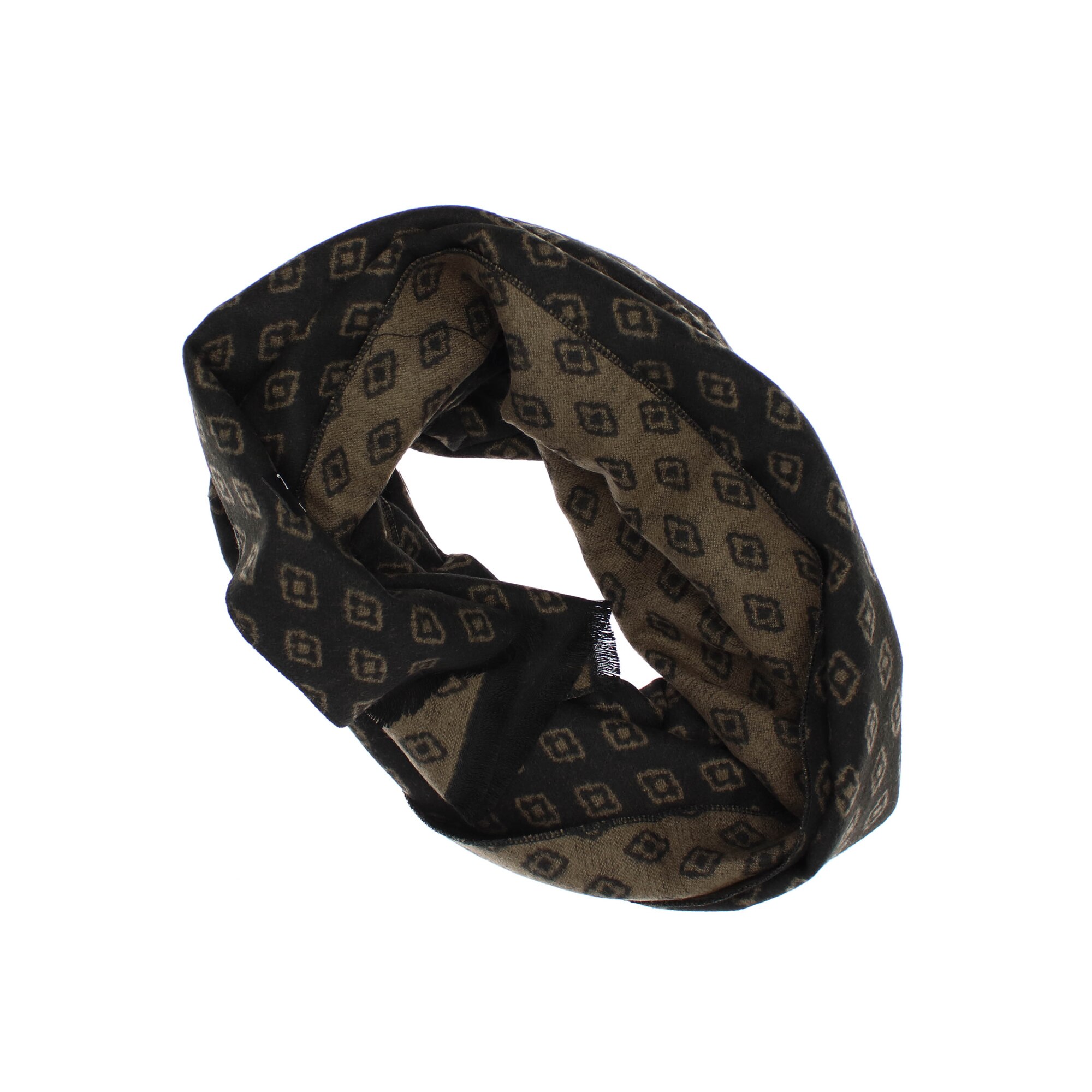 Esarfa barbati, din casmir / pashmina, cu romburi, 30 x 188 cm, Negru ...