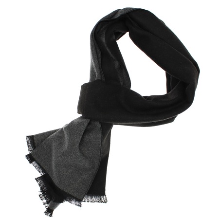 Esarfa barbati, din casmir / pashmina, 30 x 188 cm, cu doua fete, Negru ...