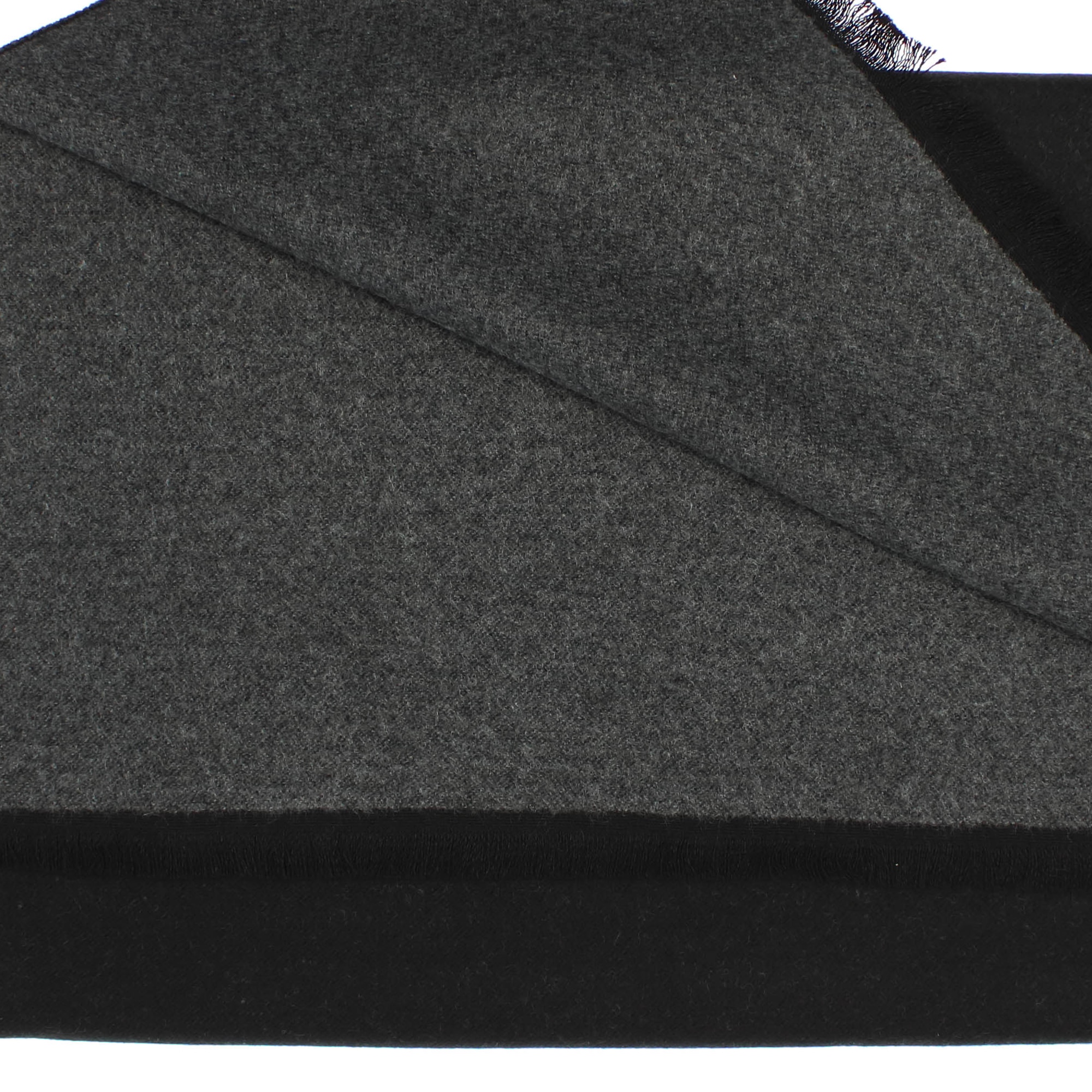 Esarfa barbati, din casmir / pashmina, 30 x 188 cm, cu doua fete, Negru ...