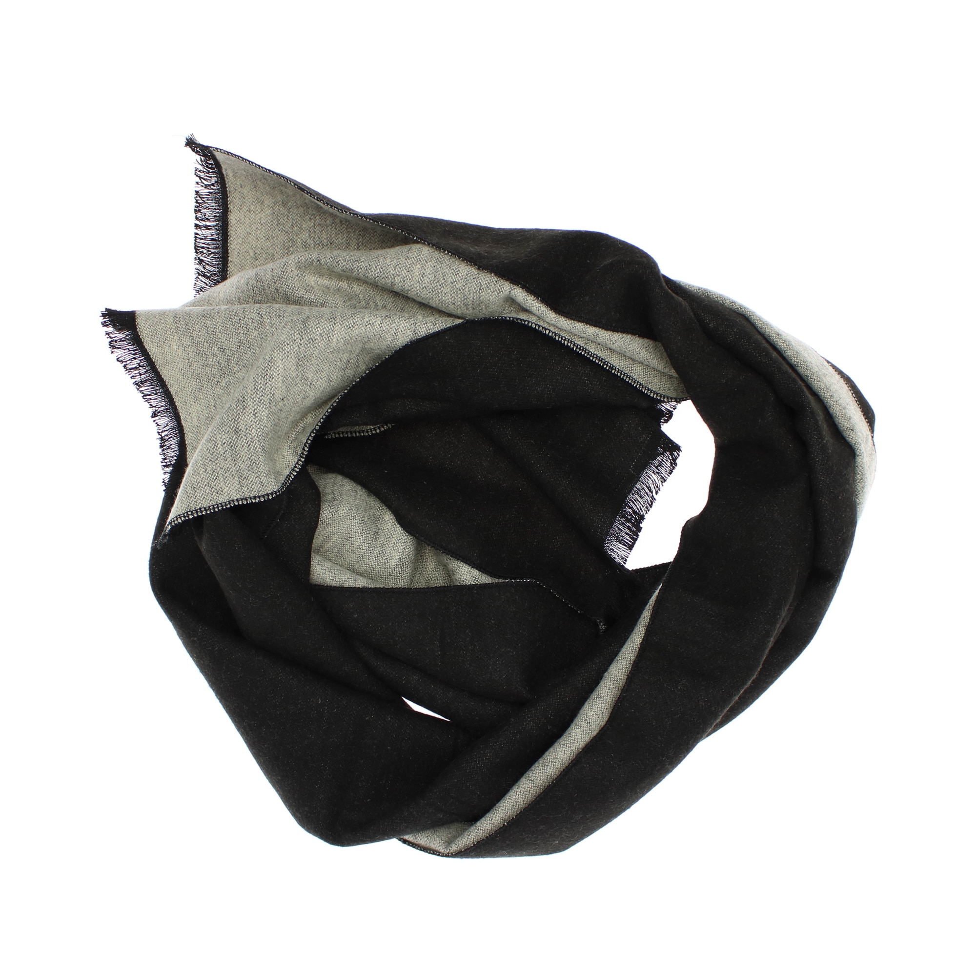 Esarfa barbati, din casmir / pashmina, 30 x 188 cm, cu doua fete, Negru ...