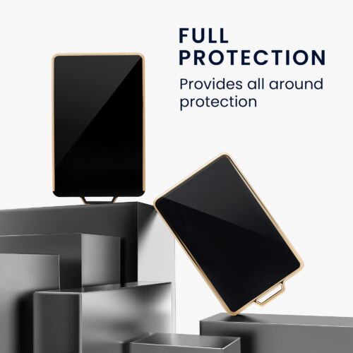 Husa Cheie Auto pentru Tesla Model 3/Model Y, Kwmobile, Negru/Auriu ...