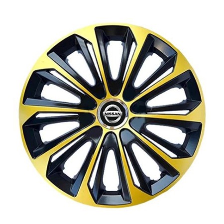 Комплект от 4 изключително здрави златни капачки R15 за гамата Nissan ...