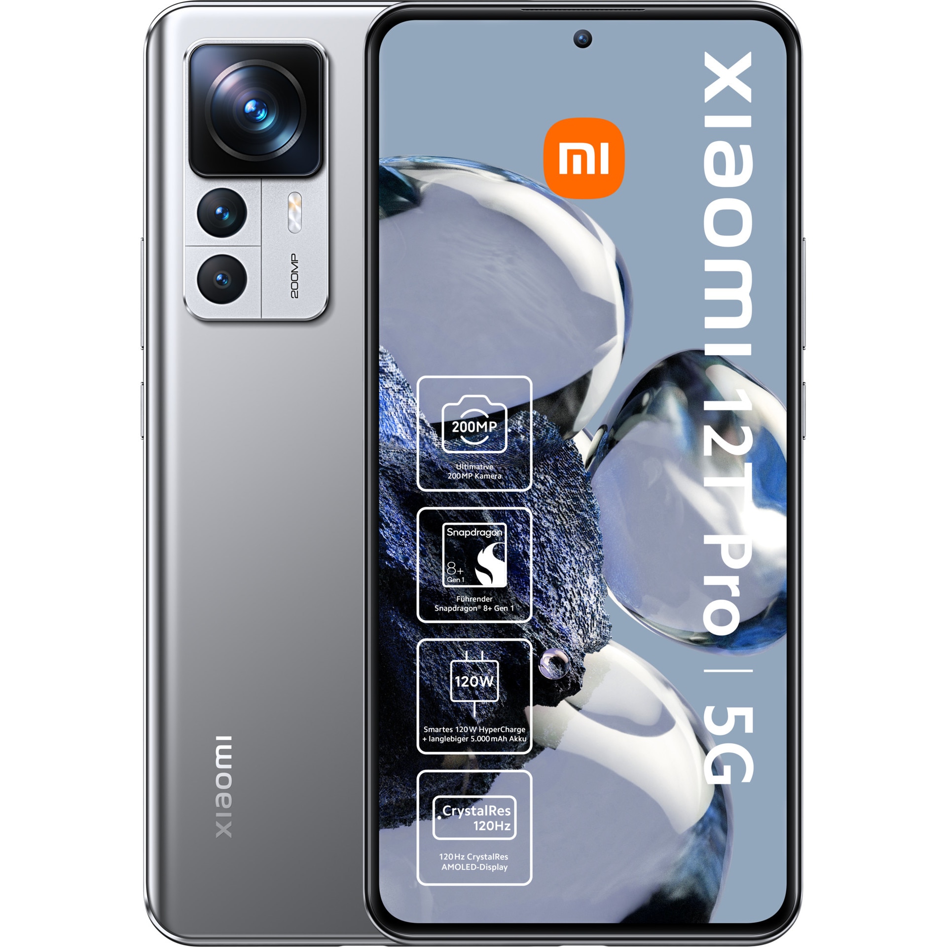 Смартфон Xiaomi 12T Pro, 8GB, 256GB, Silver - eMAG.bg