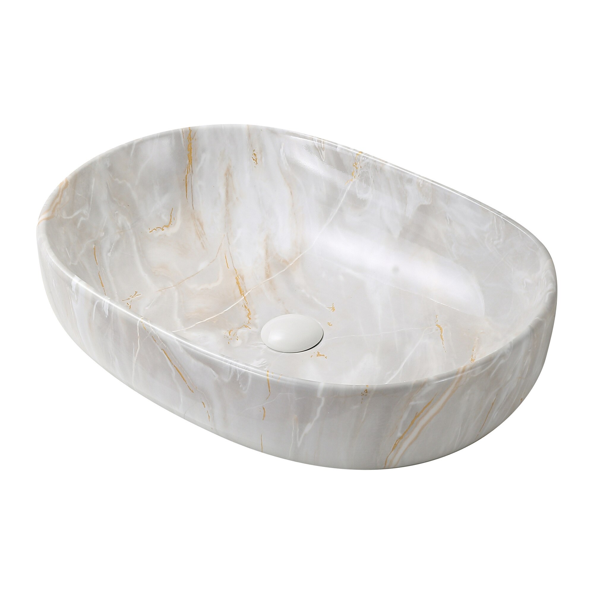 Lavoar marmorat pe blat Lecce 60x40cm - eMAG.ro