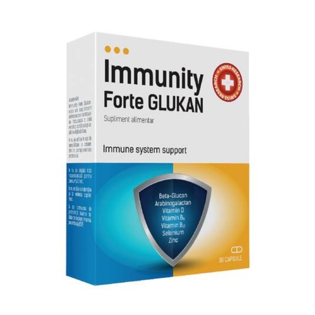 Supliment Alimentar Impotriva Virusurilor si Bacteriilor Immunity Forte Glukan, 30 Capsule - eMAG.ro