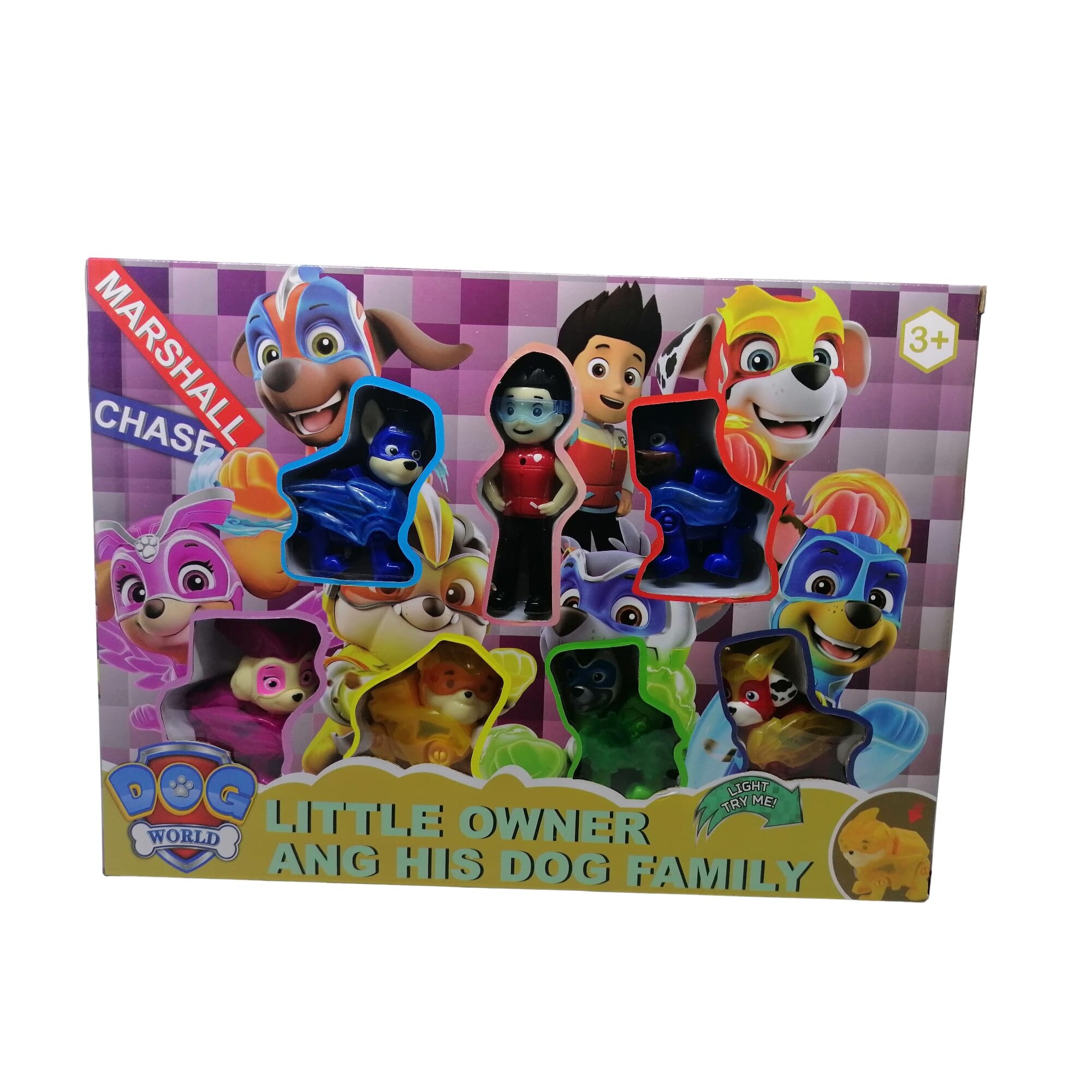 Set 7 Figurine, Catelusi, lumini, multicolor, 6 cm - 9 cm - eMAG.ro