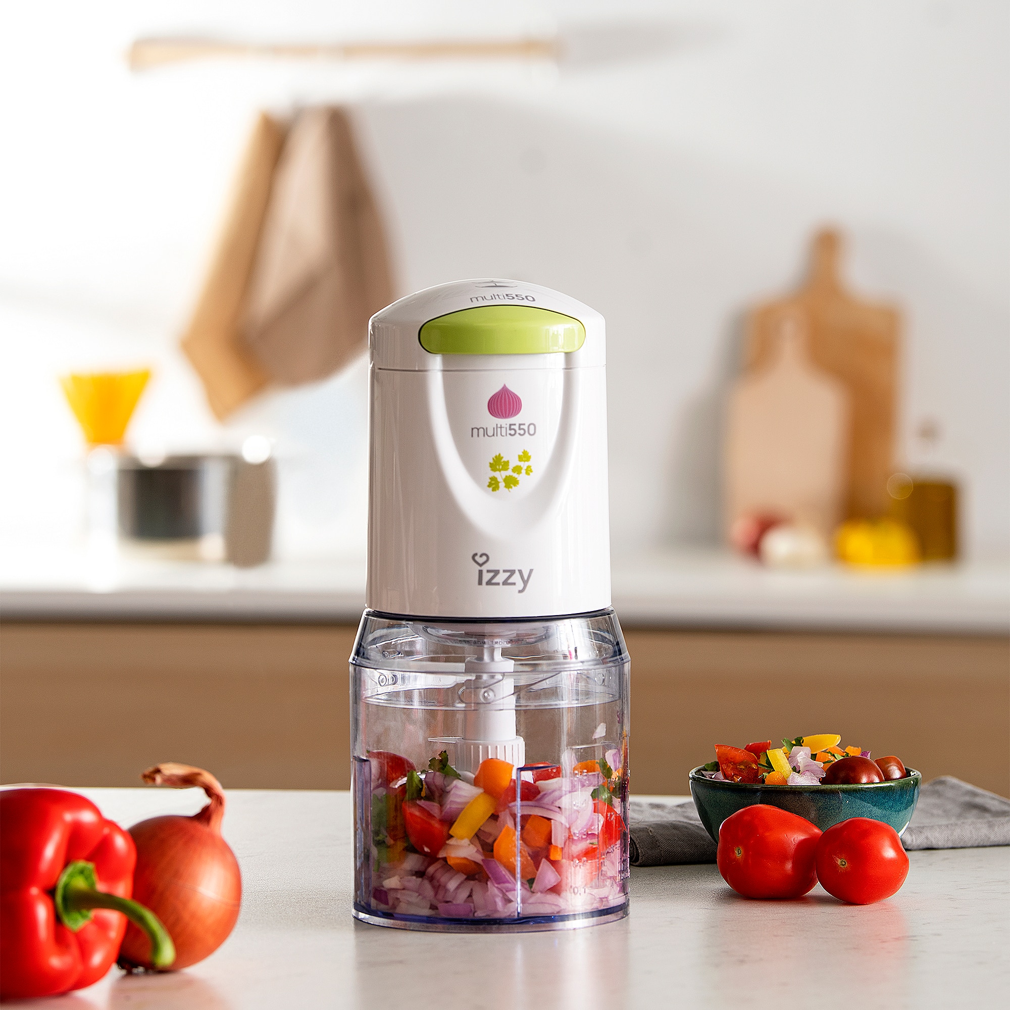 Чопър Izzy Multi 550, 6 стоманени остриета, 2 скорости, 550 W, 500 мл ...