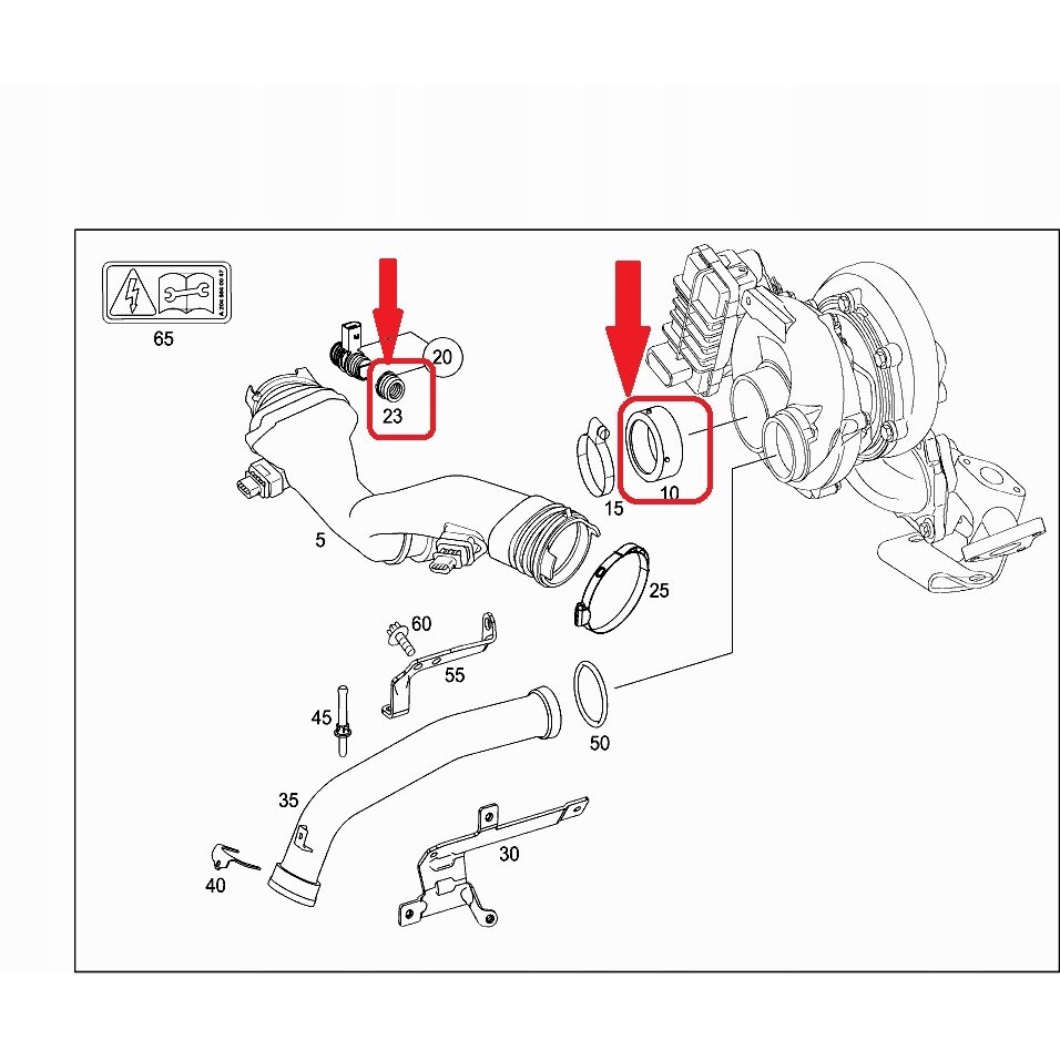 Sigillare turbina, Turborury, Mercedes Clk Cls Clasa C Clasa E Clasa G ...
