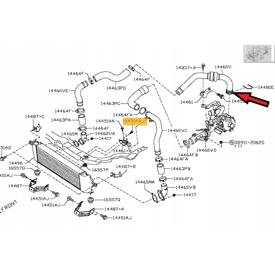 Sigiliu turbo furtun, Turborury, Nissan Qashqai 1.5 dci 1446000Q0H ...