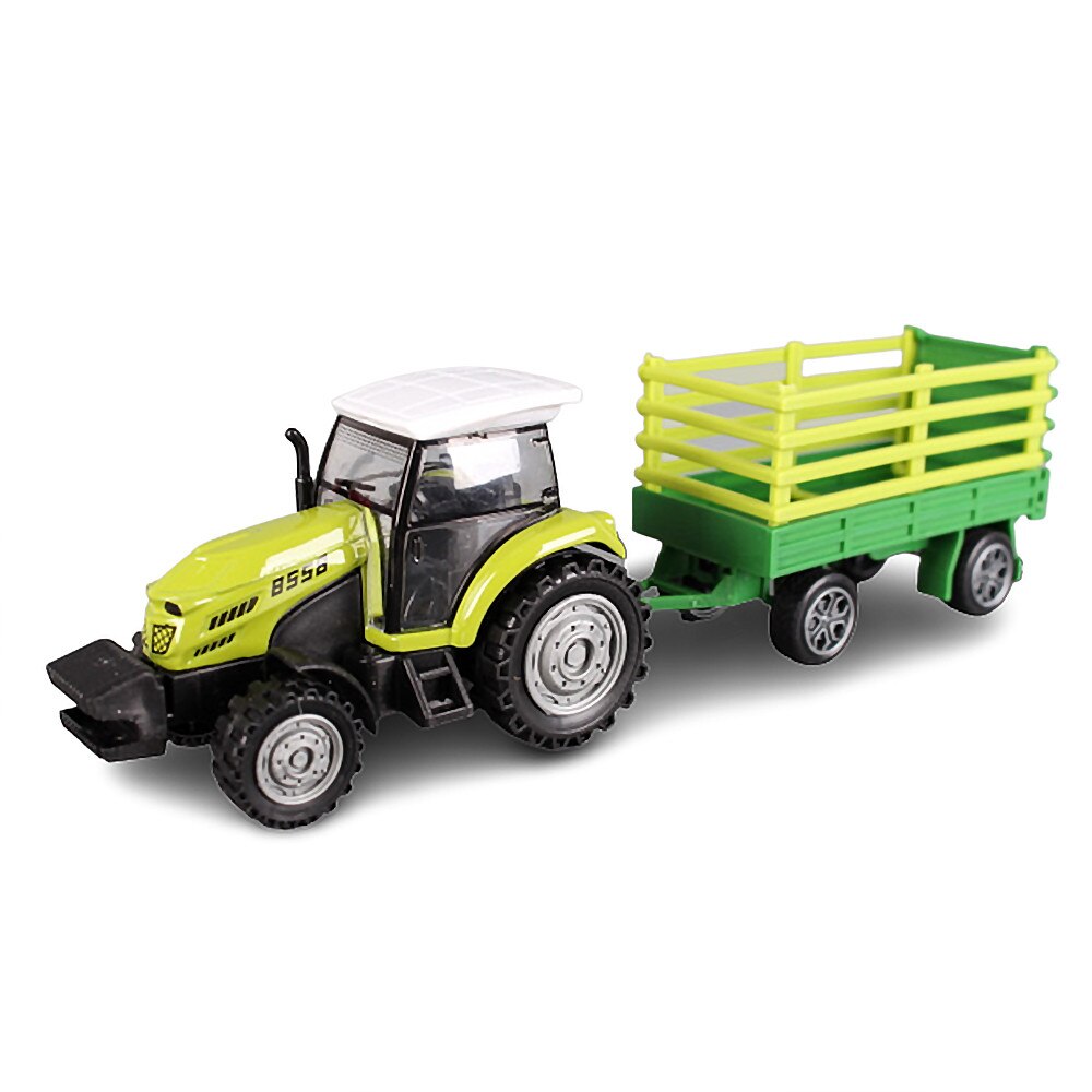 Tractor copii EmonaMall W4728, cu remorca, metal, verde deschis - eMAG.ro