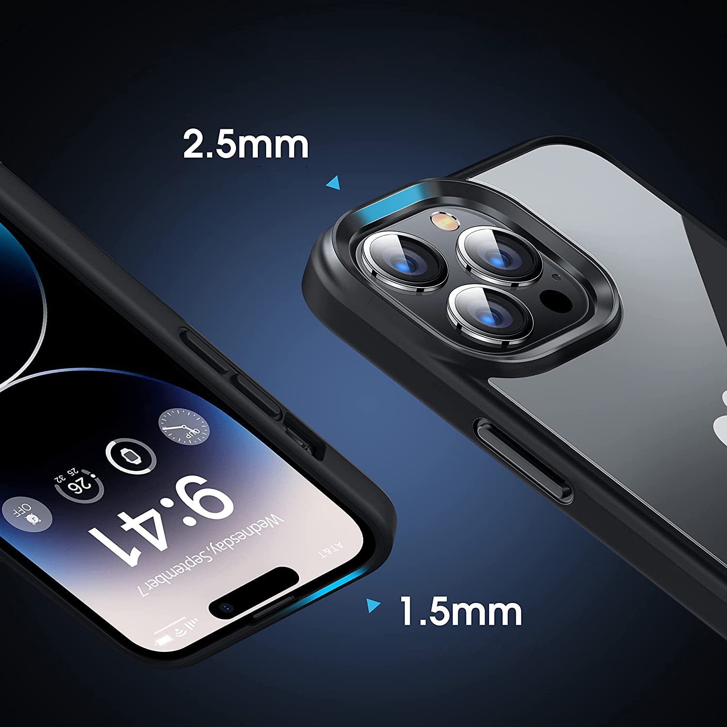 Husa pentru IPhone 14 PRO MAX, MobileSmart, Hybrid ultra slim, carcasa ...