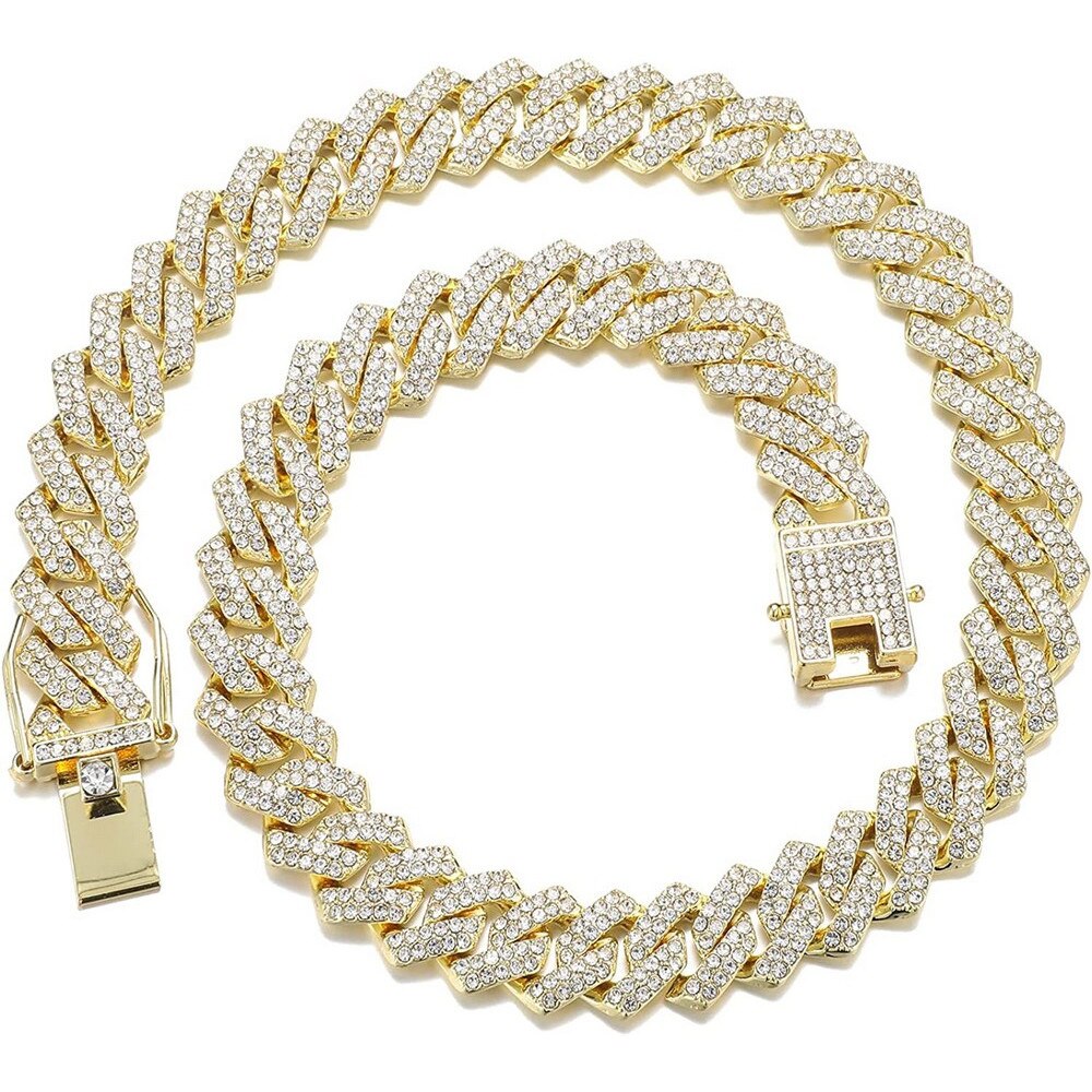 Colier barbati, Aliaj/Zirconiu, 45.7 cm, Auriu - eMAG.ro