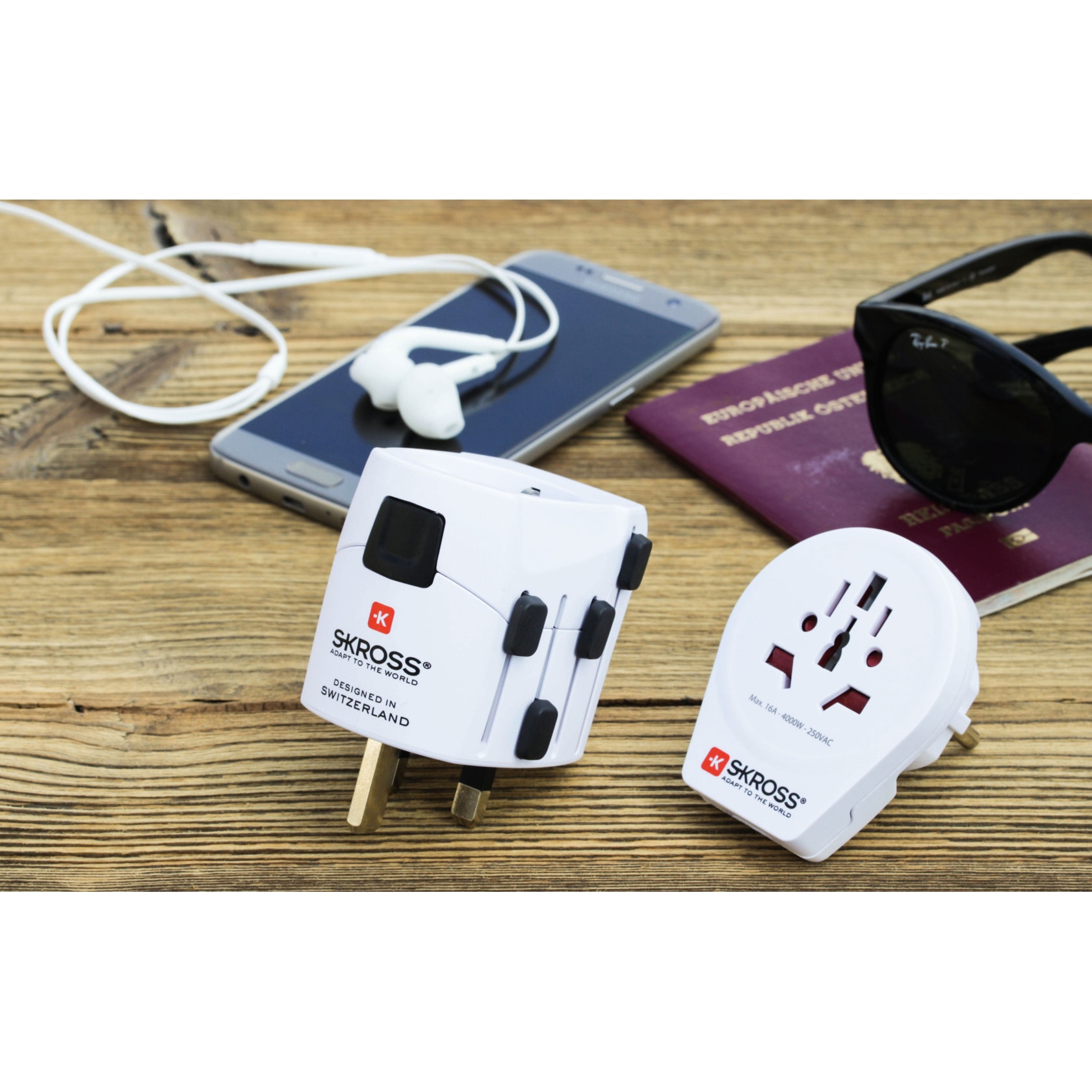 Adaptor priza universal Skross Pro World, compatibil pentru Europa ...
