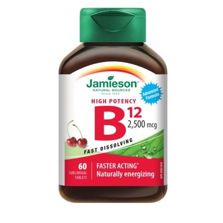 Vitamina B12 2500mcg, Jamieson, 60 comprimate sublinguale - eMAG.ro