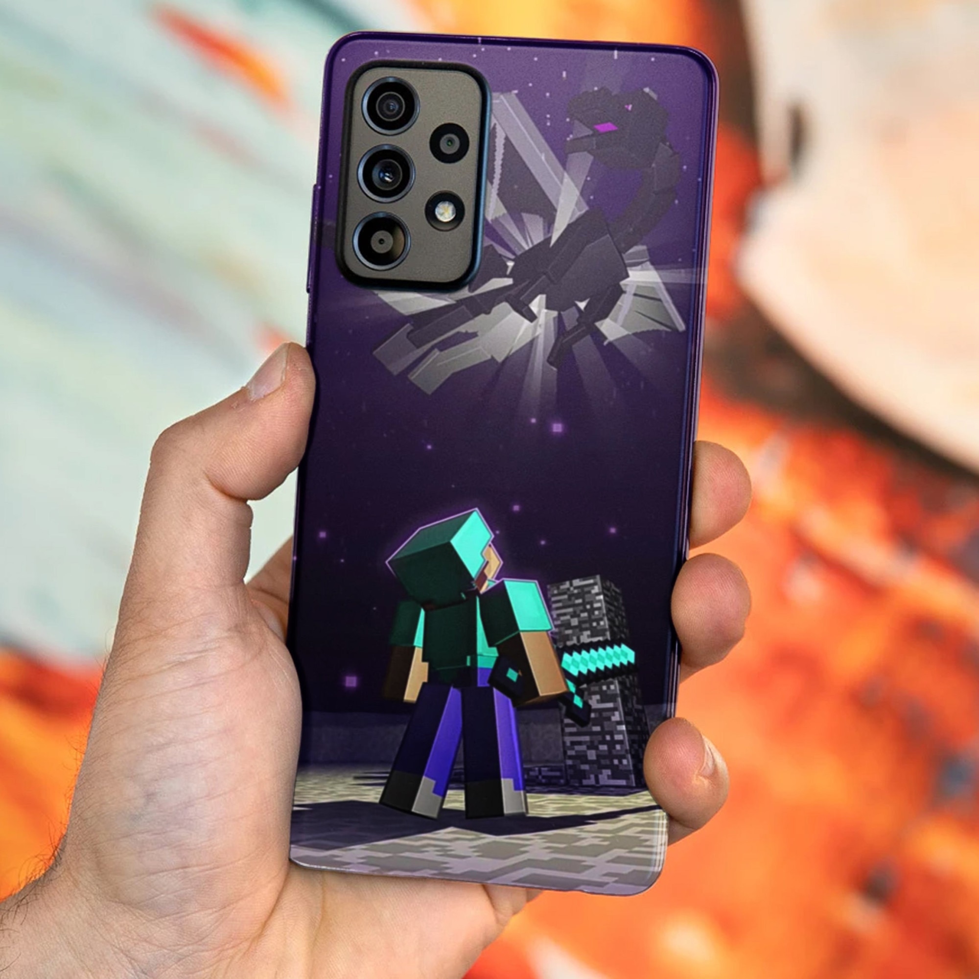 A burkolat kompatibilis a Samsung Galaxy A72 Ender dragon Minecraft ...