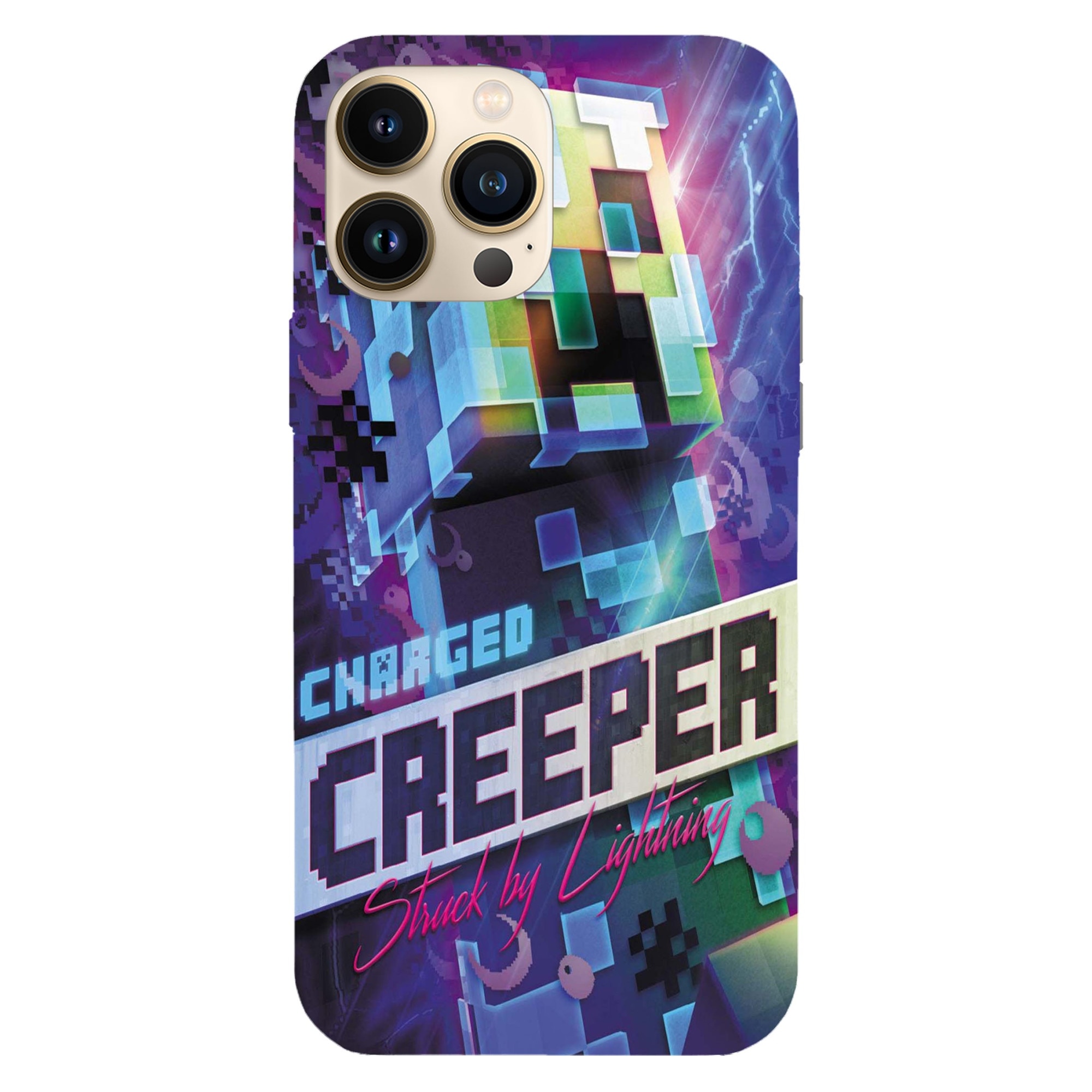 Husa compatibila cu Apple iPhone 11 model Charged Creeper Minecraft ...