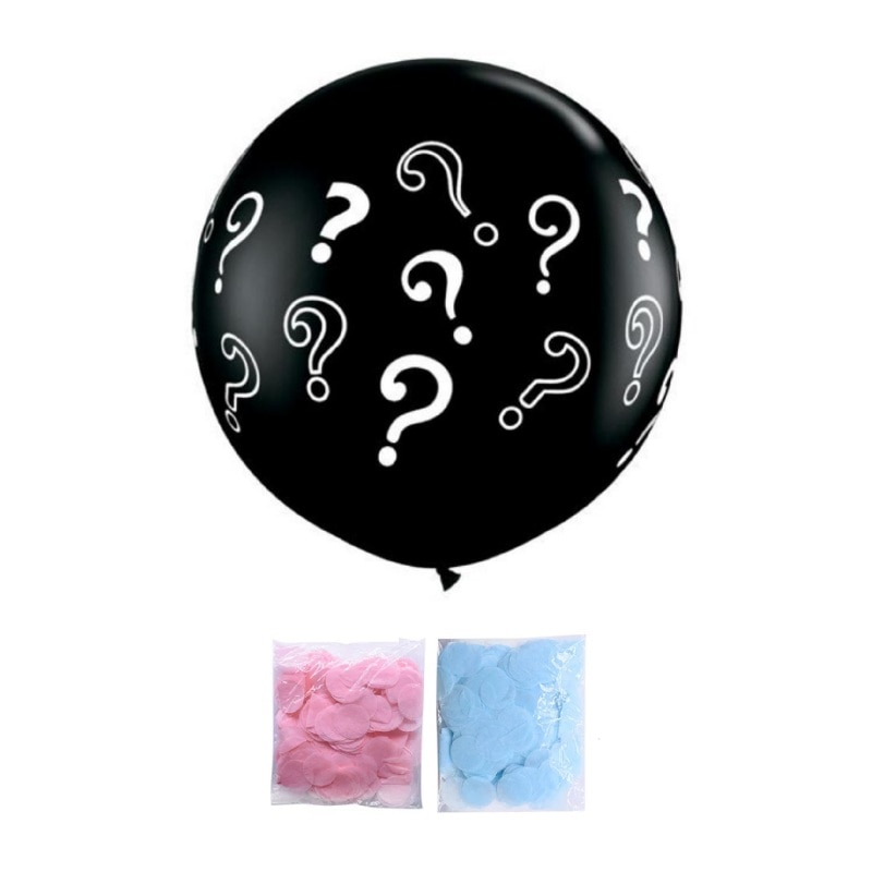 Balon jumbo Semnul Intrebarii - Gender Reveal, It's Party Time, Boy or ...