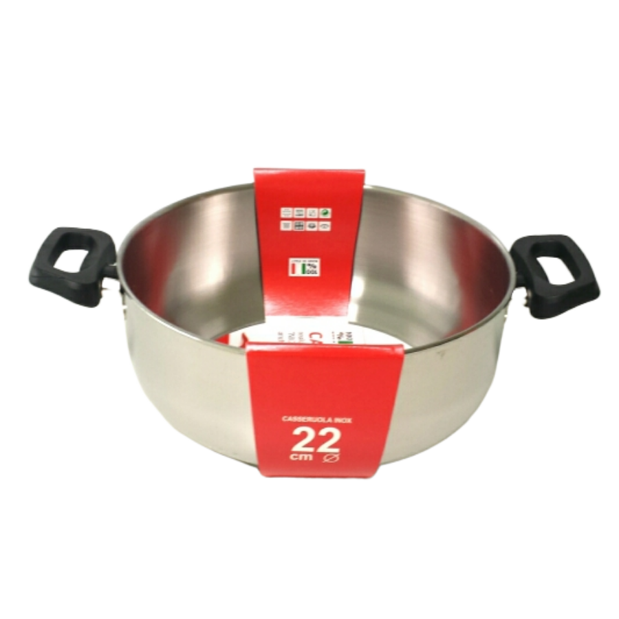 Steel Pan rozsdamentes lábas műanyag fogantyúval 20 x 9 cm, 2.8 l - eMAG.hu