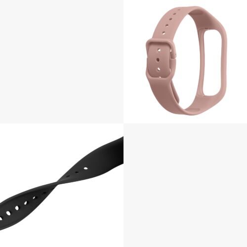 Set 2 Curele pentru Samsung Galaxy Fit 2, Kwmobile, Negru/Roz, Silicon ...
