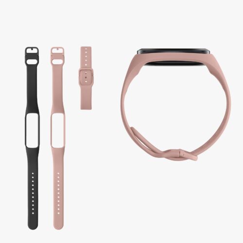 Set 2 Curele pentru Samsung Galaxy Fit 2, Kwmobile, Negru/Roz, Silicon ...