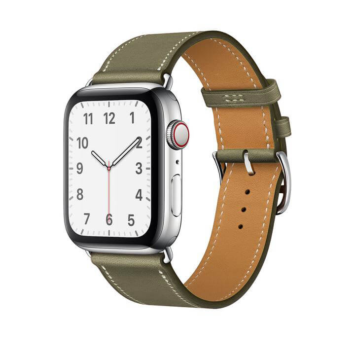 Curea Apple Watch, Smartwatcherz, Piele, 42/44/45/49 mm, Gri deschis ...