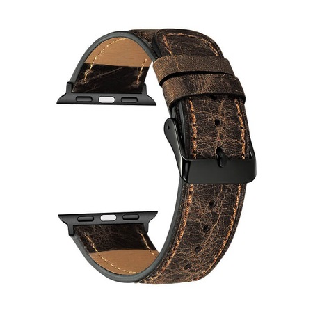 Curea Apple Watch, Smartwatcherz, Piele, 42/44/45/49mm, Maro - eMAG.ro