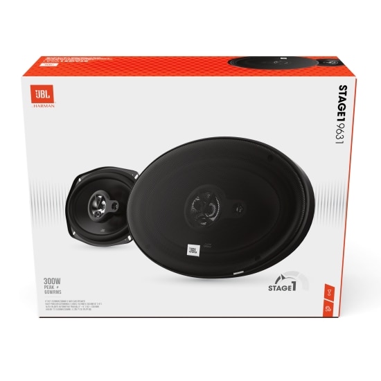 Set 2 difuzoare auto coaxial JBL Stage 1 9631, ovale, 6x9” (15 x 23cm), 2 cai, 300W, 60W RMS ...