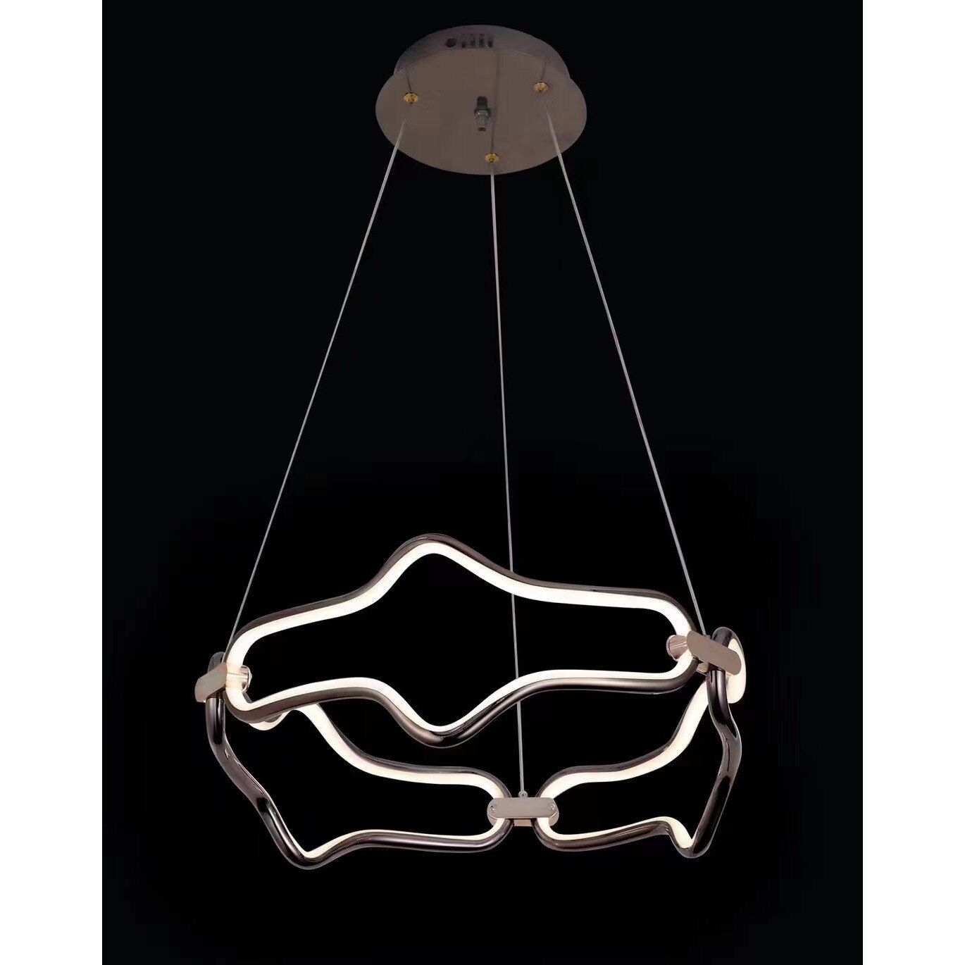 Lustra LED Tip Pendul RFAN, Model 1272/1, 3 Tipuri De Lumina, Inaltime ...