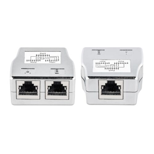 Set 2 Splittere cablu retea RJ45 mama la 2 porturi mama Cat5/Cat6 ...