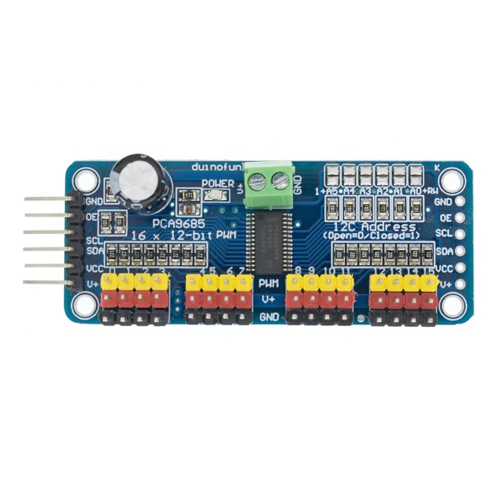 PCA9685 - 16-канален 12-bit PWM - Контролер на серво мотор - I2C - eMAG.bg