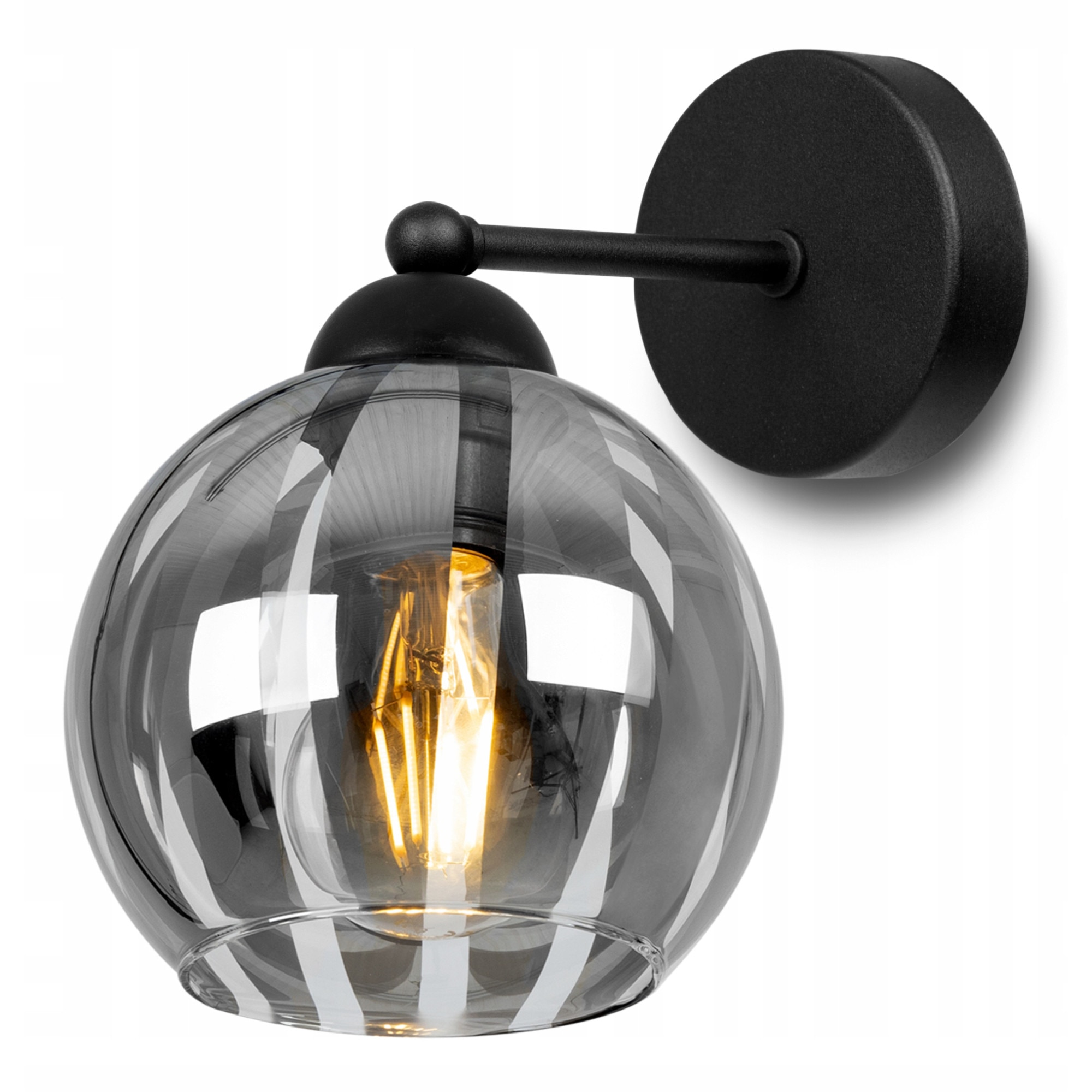 Aplica moderna de perete, Light Home, Eliza, 1 punct de lumina, E27, 230V15x21 cm, LED, Sticla ...