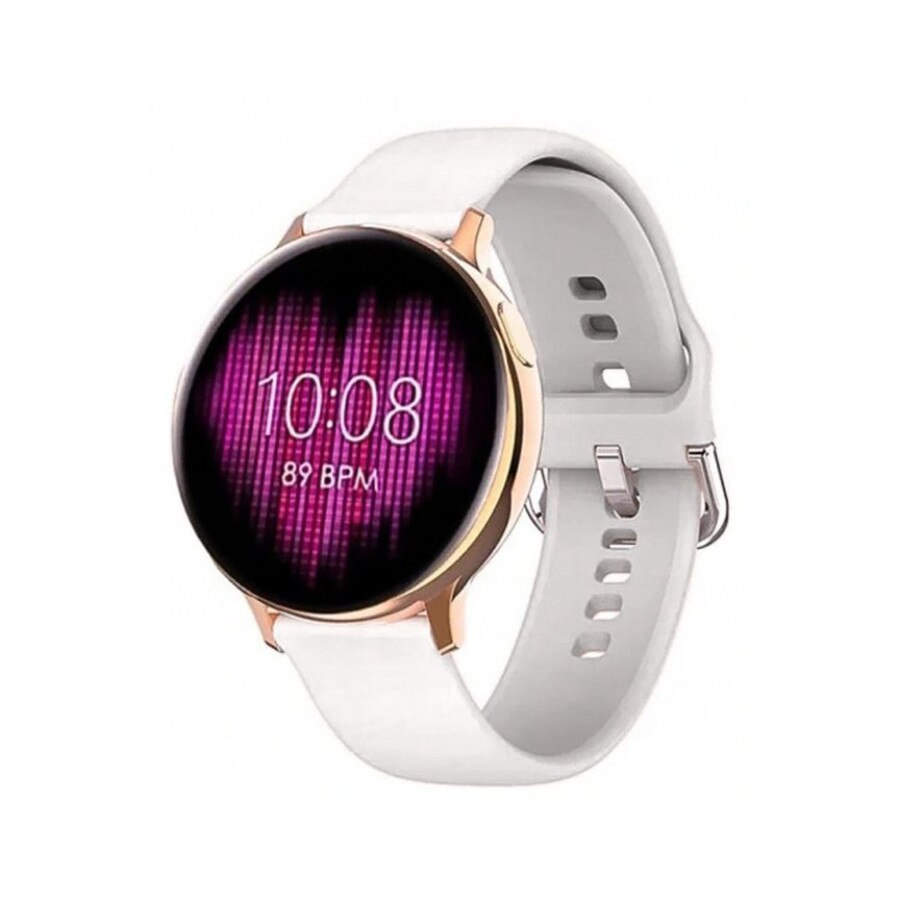 Smartwatch dama, Pacific, Cauciuc, Auriu/Alb - eMAG.ro