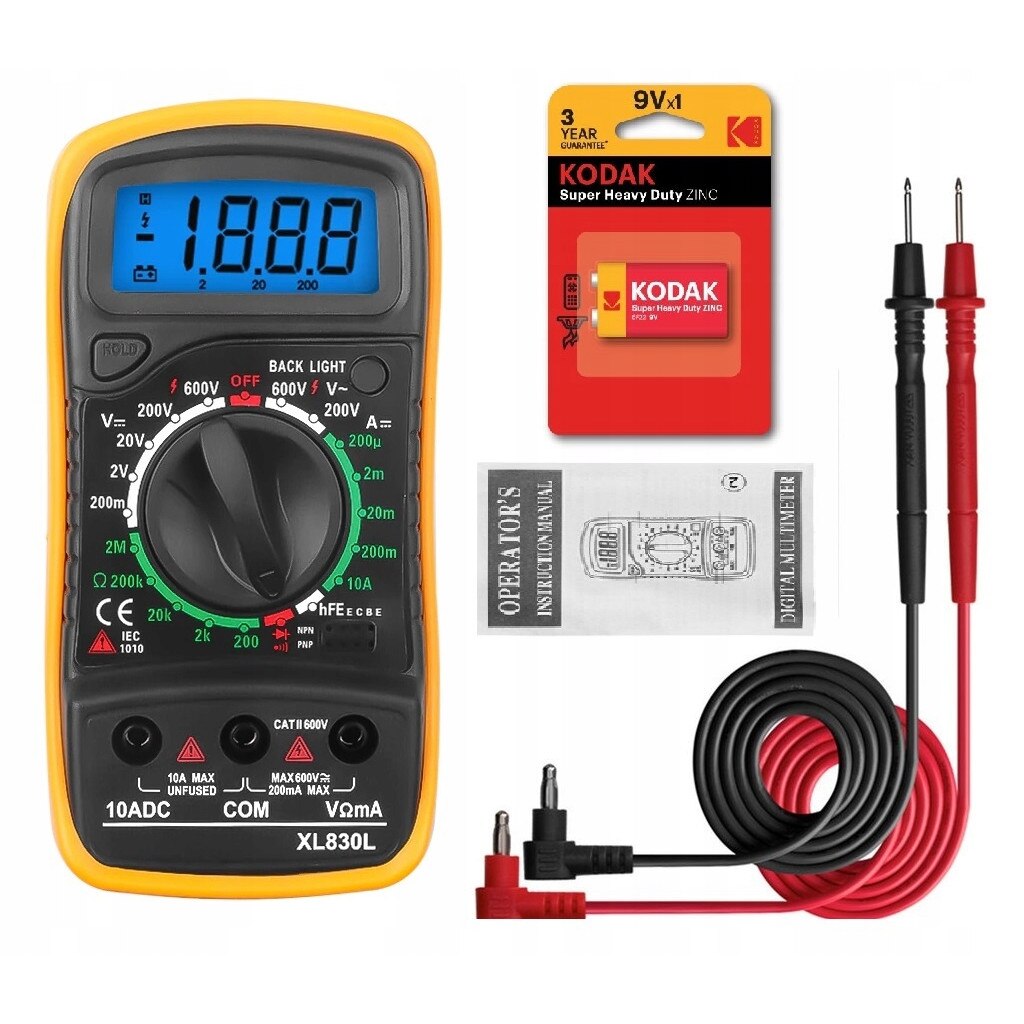 Multimetru tensiune, Modulosy, Digital, Galben - eMAG.ro